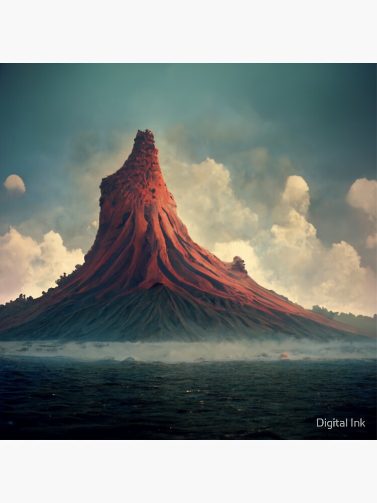 "Alien Volcano" Sticker for Sale by eminvarli | Redbubble