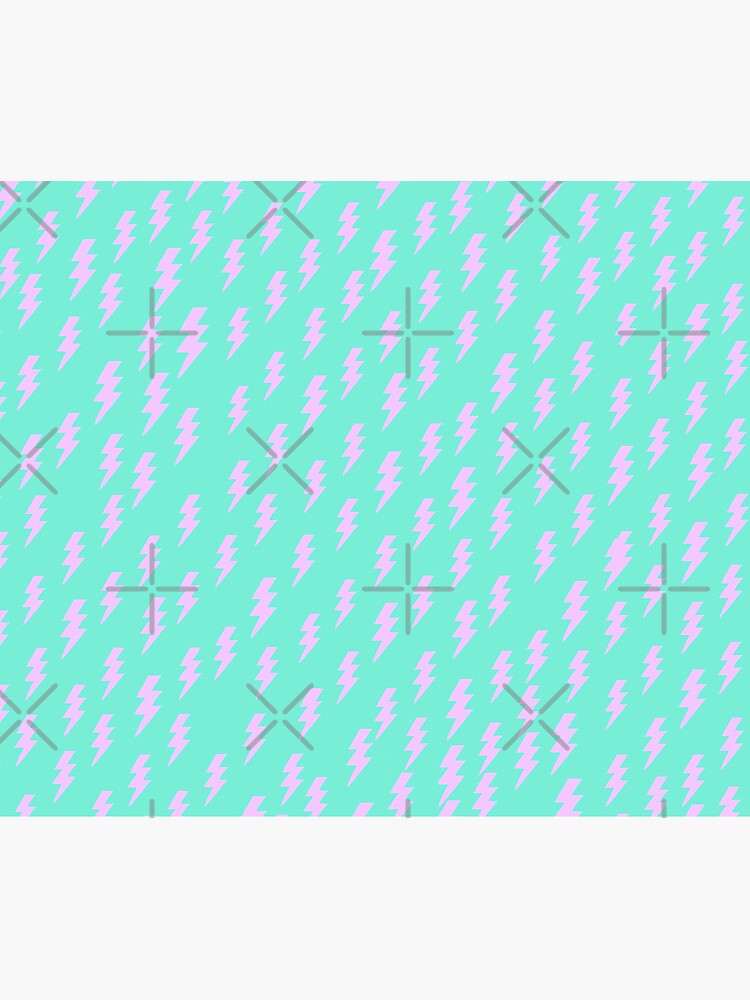 "Lightning Bolt Pattern Neon Pink and Neon Blue Design" Sticker for ...