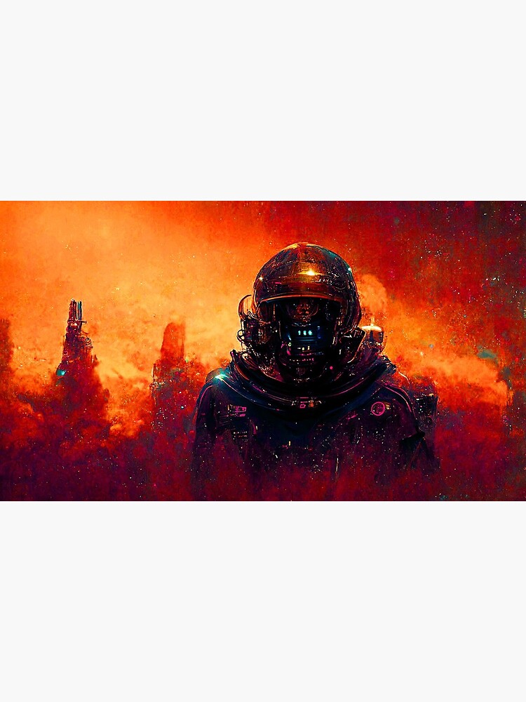 "space samurai portrait, a ships bulkhead in the background, concept ...