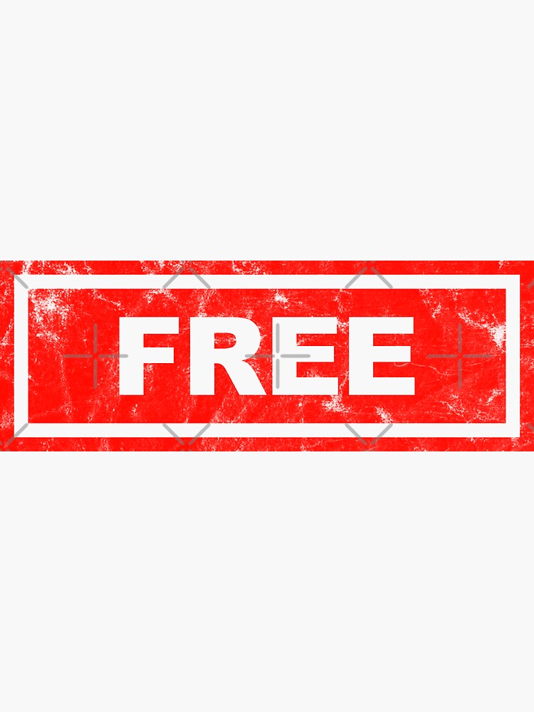 "Red Free Sign" Sticker for Sale by GraffitiJoe | Redbubble