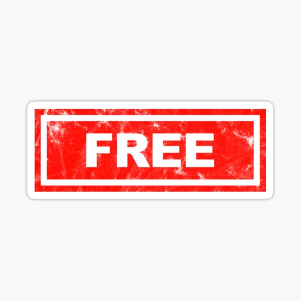 "Red Free Sign" Sticker for Sale by GraffitiJoe | Redbubble