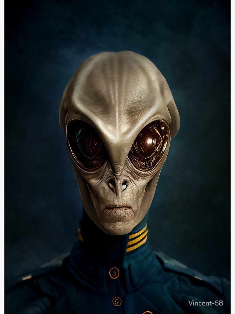"Alien in flight uniform" Sticker for Sale by Vincent-68 | Redbubble