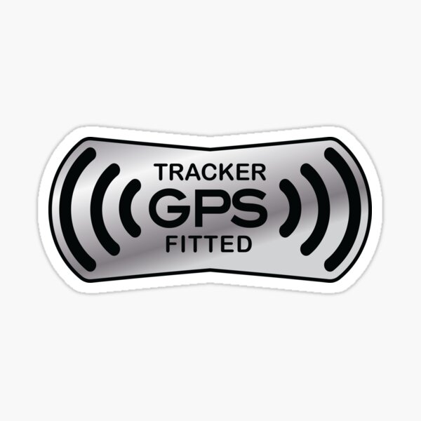 "GPS Tracker Fitted" Sticker for Sale by Yorkiedesign | Redbubble