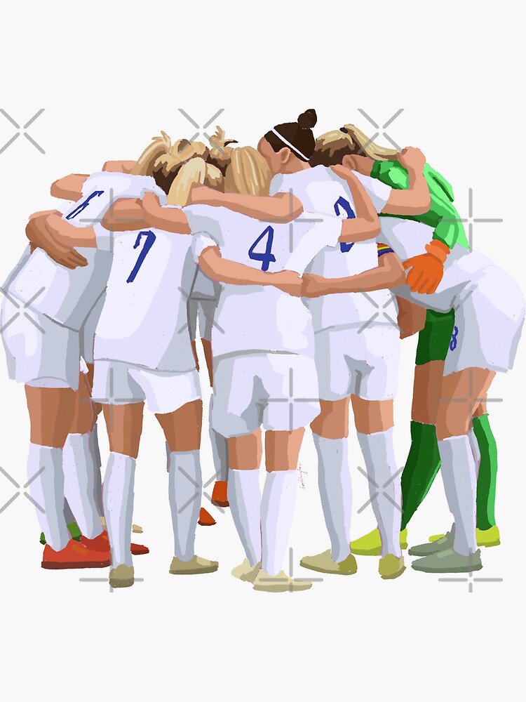 "lionesses huddle women’s euros" Sticker for Sale by l-j-sturdee ...