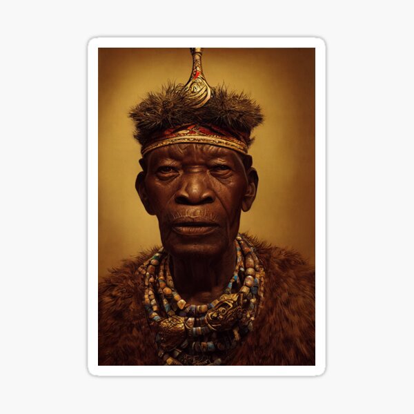 "Old Zulu Shaman" Sticker for Sale by Vincent-68 | Redbubble