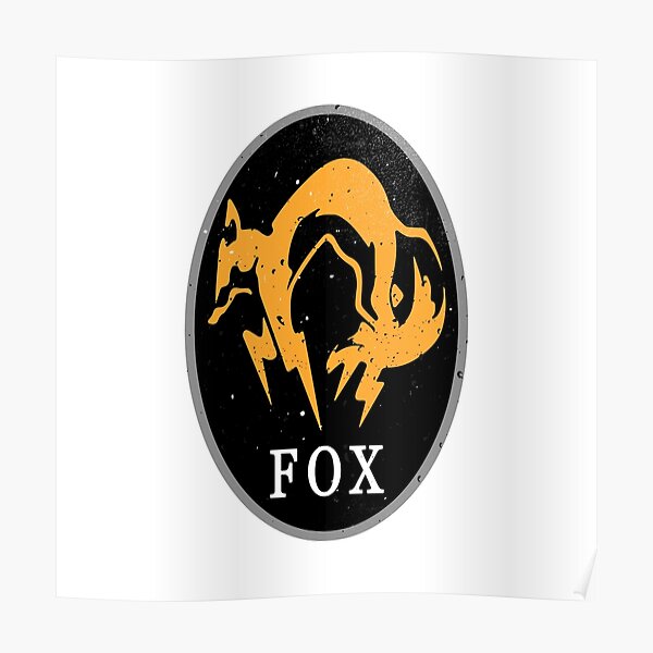 "MGS - FOX Logo" Poster for Sale by steviecomyn | Redbubble
