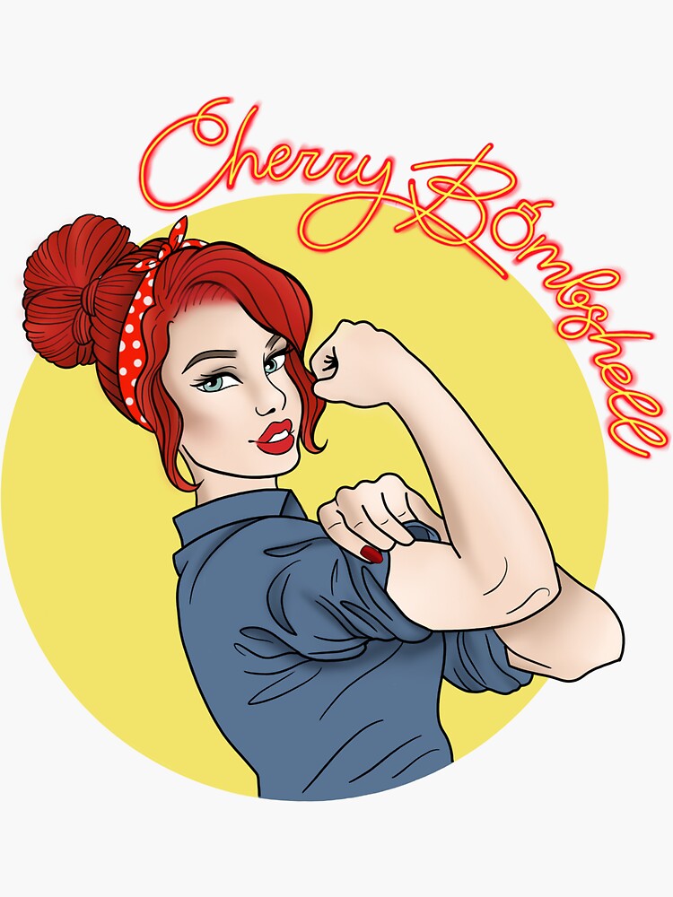 "Cherry Bombshell logo" Sticker for Sale by ChezBombshell | Redbubble