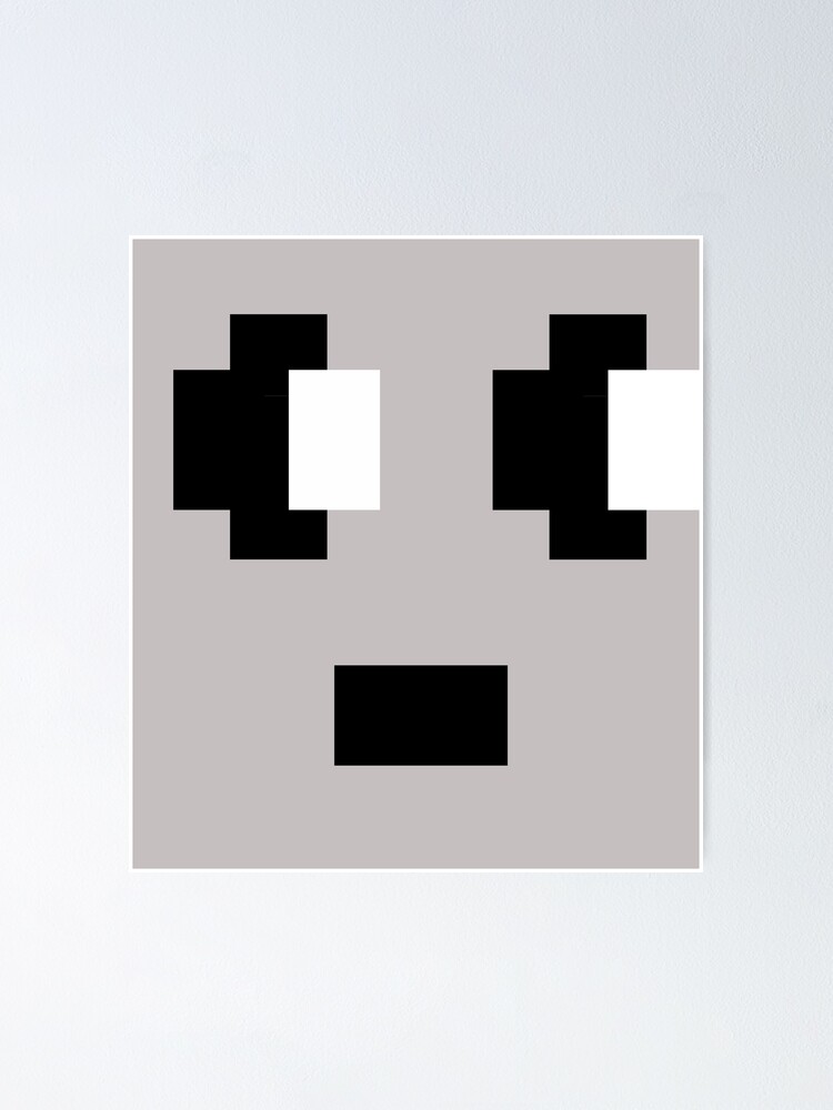 "90s Oversized Pixel Ghost Face" Poster for Sale by Schka | Redbubble