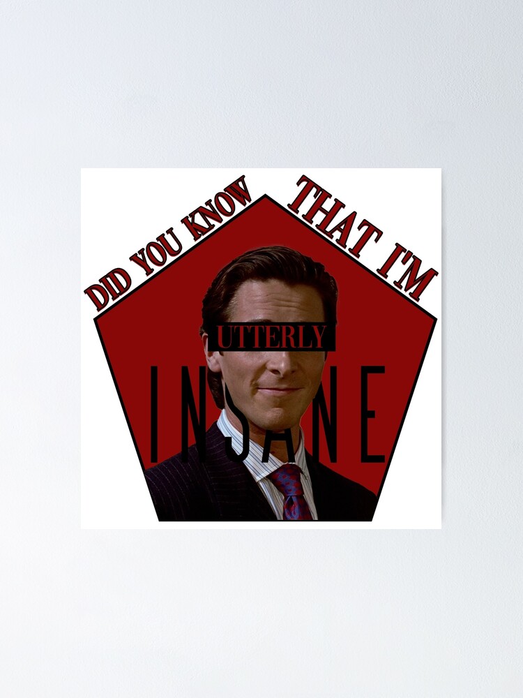 "American psycho Patrick Bateman" Poster for Sale by Bigilyy | Redbubble