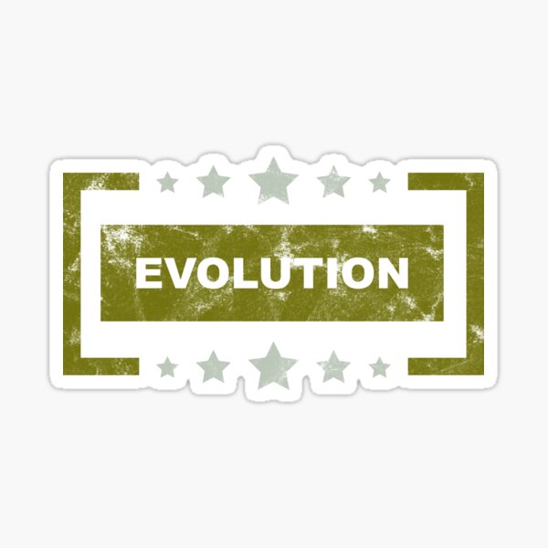 "Evolution with Stars Design" Sticker for Sale by GraffitiJoe | Redbubble