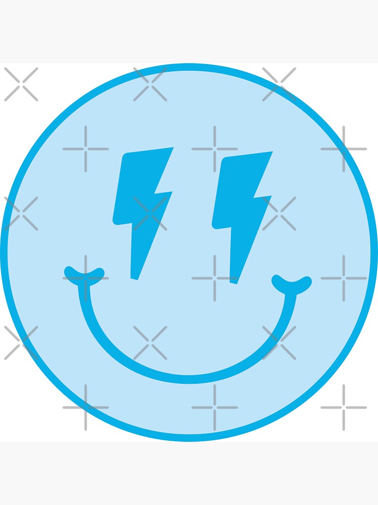 "Light Blue Smiley Face : Cute Smiley Face, Lightning Bolt Smiley Face ...