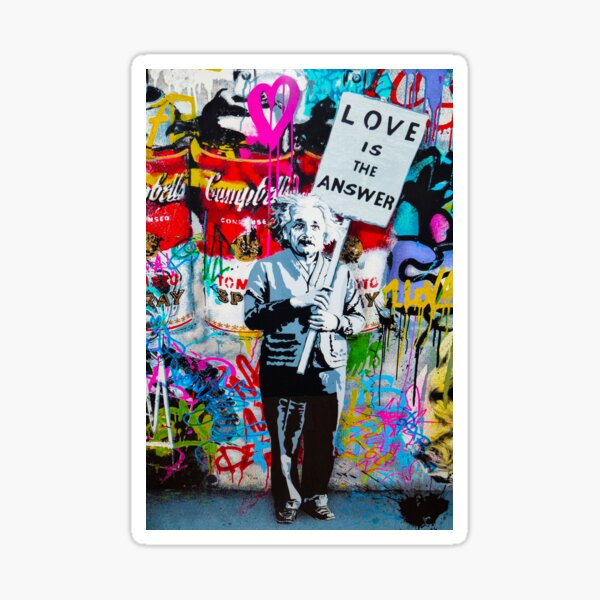"Banksy Love Is The Answer" Sticker for Sale by SharpWallArts | Redbubble