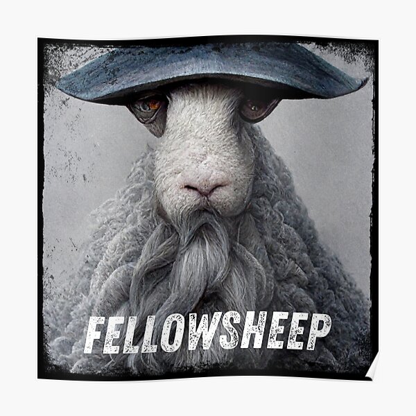 "Fellowsheep - Wizard Sheep - Funny" Poster for Sale by flevin | Redbubble