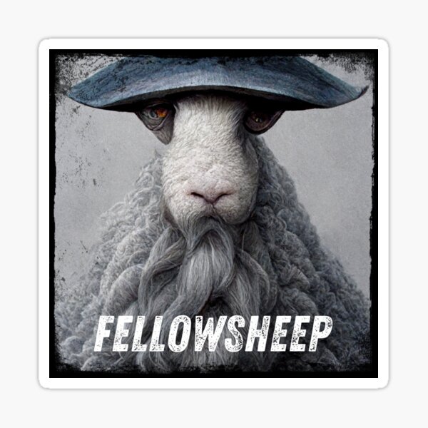 "Fellowsheep - Wizard Sheep - Funny" Sticker for Sale by flevin | Redbubble