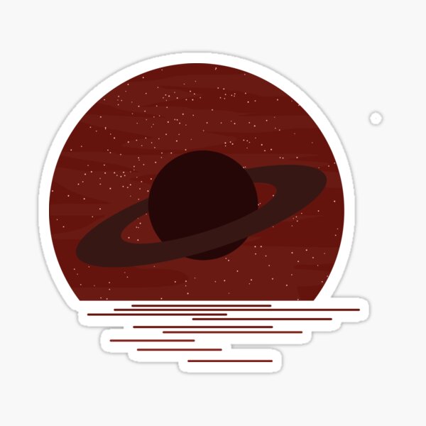 "Redscale Saturn Graphic Design" Sticker for Sale by GraffitiJoe ...