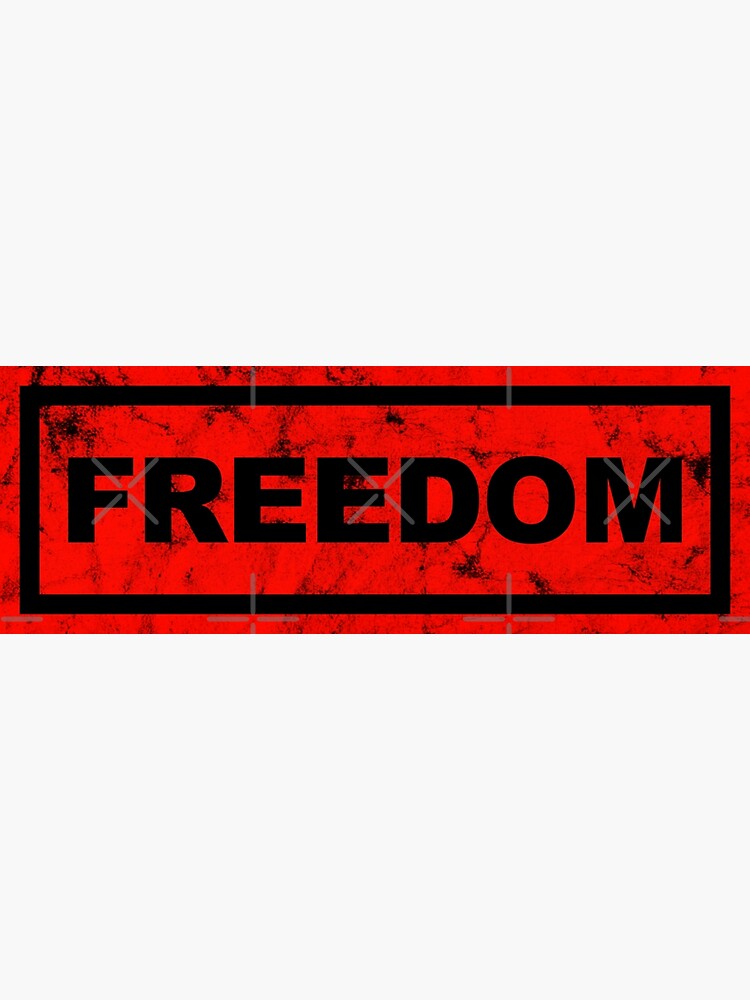 "Red Freedom Sign" Poster for Sale by GraffitiJoe | Redbubble