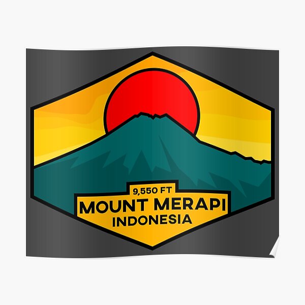 "Mount Merapi Indonesia" Poster for Sale by Yeaha | Redbubble