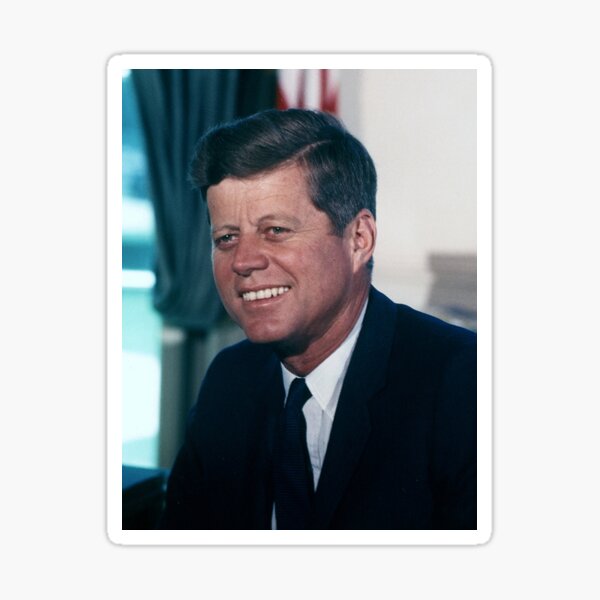 "President John F. Kennedy" Sticker for Sale by pqr32 | Redbubble