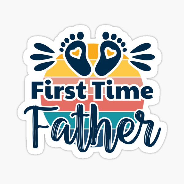 "First Time Father Announcement Tshirt with Cool Text" Sticker for Sale ...