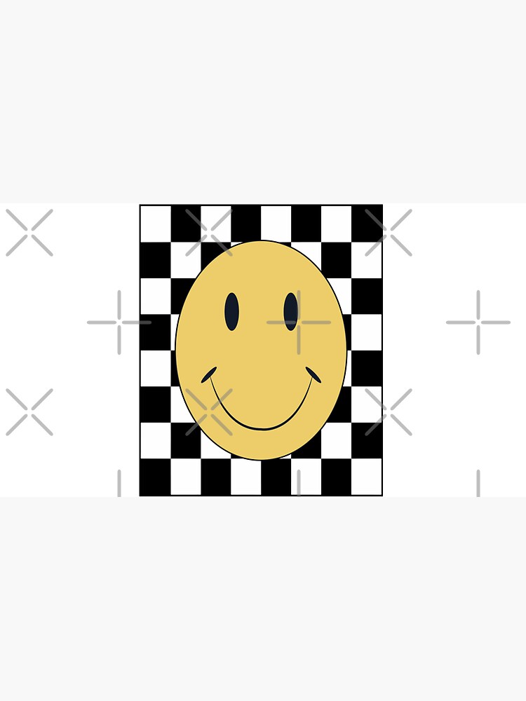 "retro happy face shirt checkered pattern smiley face trendy, Smiling ...