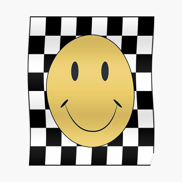"retro happy face shirt checkered pattern smiley face trendy, Smiling ...