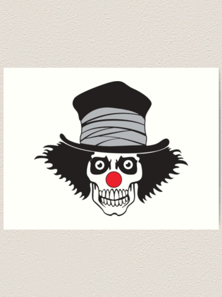 "Evil Clown Skull In Top Hat" Art Print for Sale by BlackStarGirl ...
