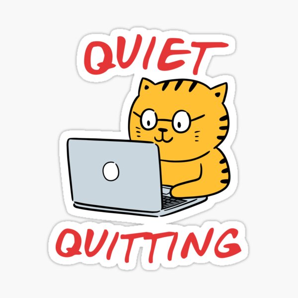 "Ginger Cat Funny Quiet Quitting" Sticker for Sale by rawresh6 | Redbubble