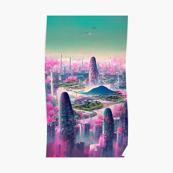 "Samurai synthwave #31" Poster for Sale by NakoFrish | Redbubble