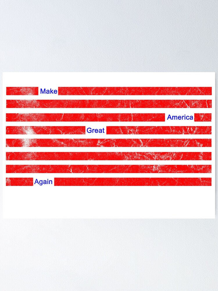 "Trump MAGA Red, White And Blue Distressed Redacted Mueller Report Meme ...
