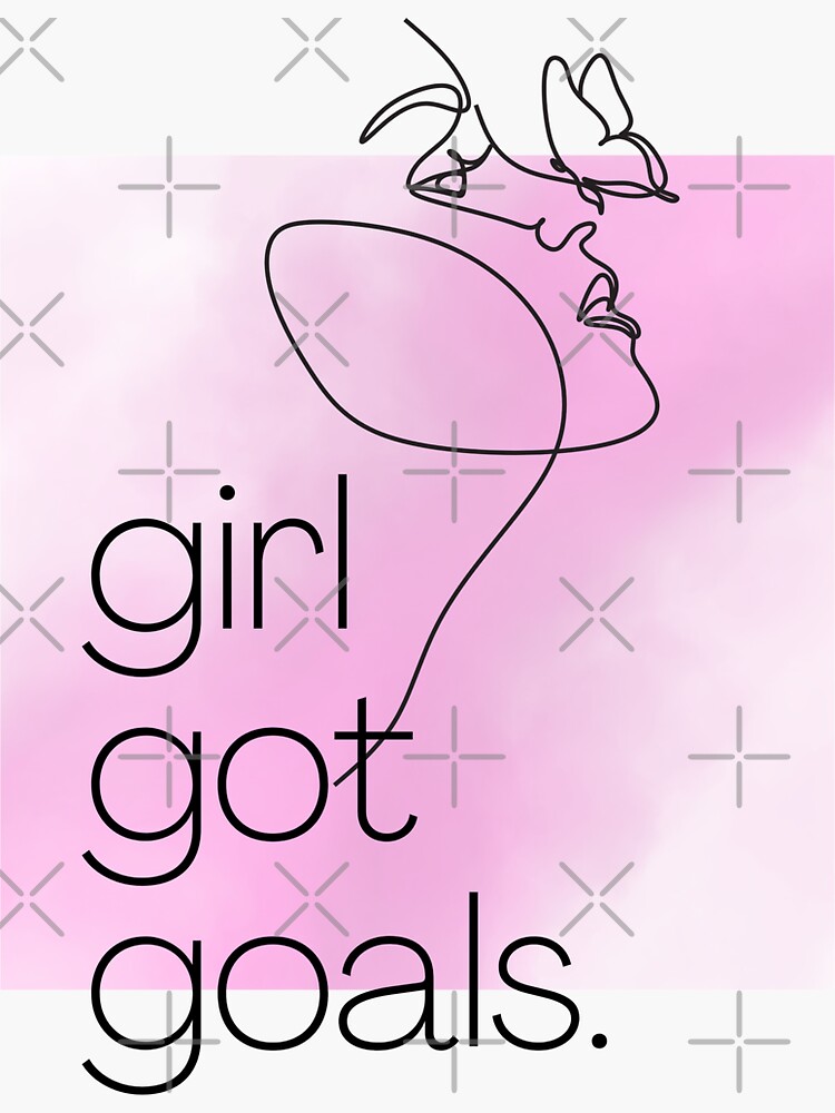 "Girl got Goals" Sticker for Sale by PriyamPahi | Redbubble