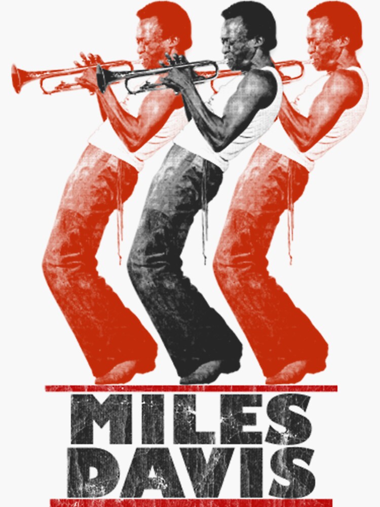 "Miles Davis" Sticker for Sale by kingoftuike | Redbubble