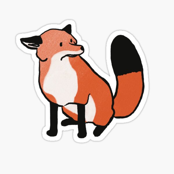 "A curious fox" Sticker for Sale by zitten | Redbubble