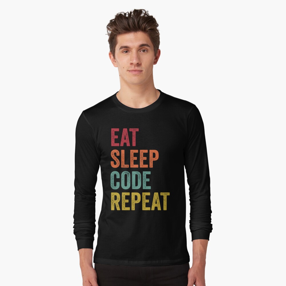 "Eat Sleep Code Repeat" Sticker for Sale by Sarah J | Redbubble