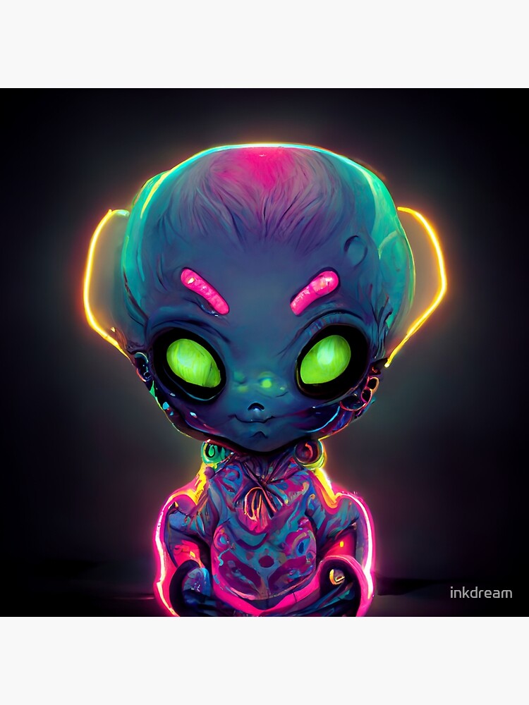 "neon alien" Poster for Sale by inkdream | Redbubble