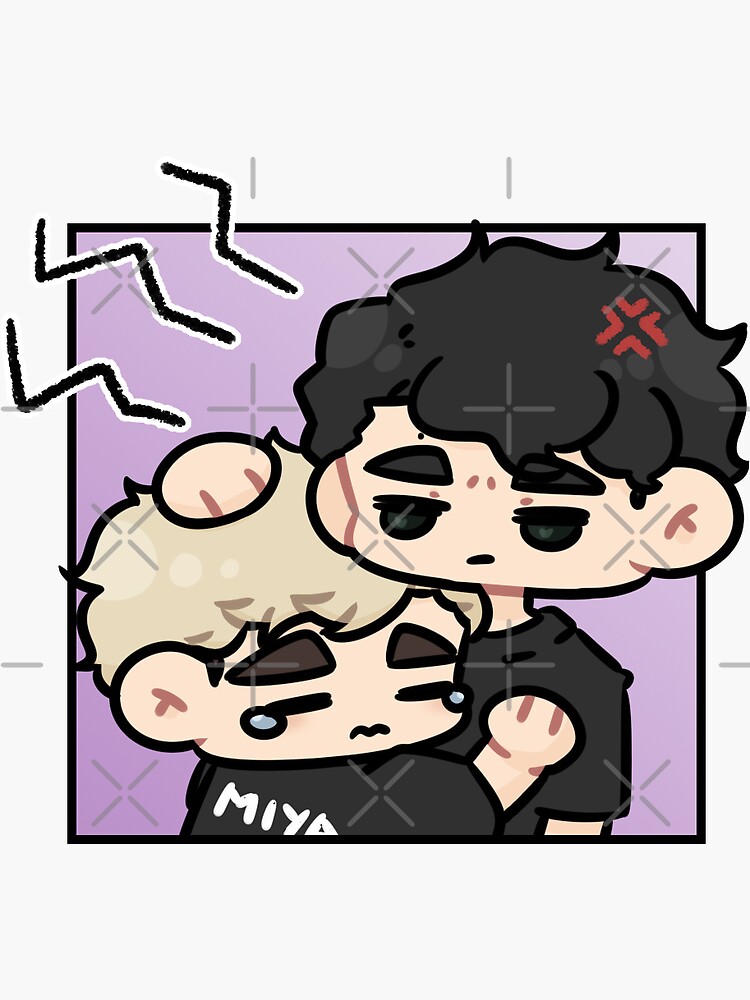 Sakusa Kiyoomi And Atsumu Miya Protecc Sticker For Sale By Hiraku Eri Redbubble