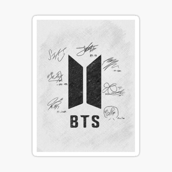 "Bts Signatures BTS K-KPO yoongi bts meme v kim seokjin jung hoseok ...