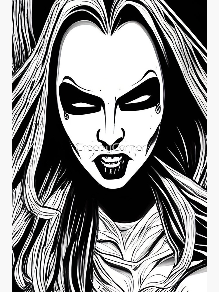 "Vampire woman" Sticker for Sale by CreepyCorner | Redbubble
