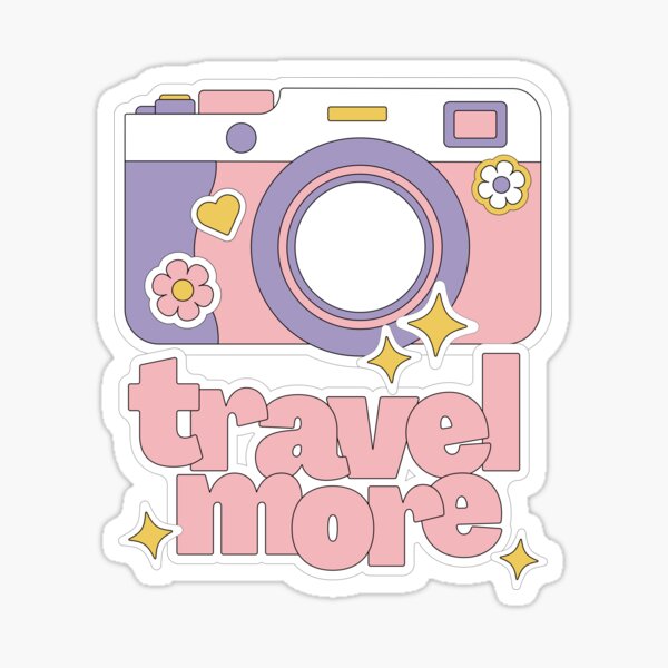"travel more " Sticker for Sale by Beautirose | Redbubble