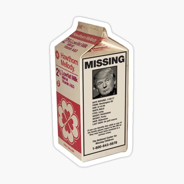 "Trump - Local Milk People" Sticker for Sale by f22design | Redbubble