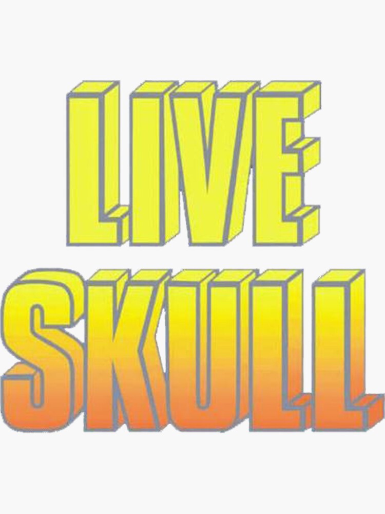 "merch live skull band logo" Sticker for Sale by zirayan | Redbubble