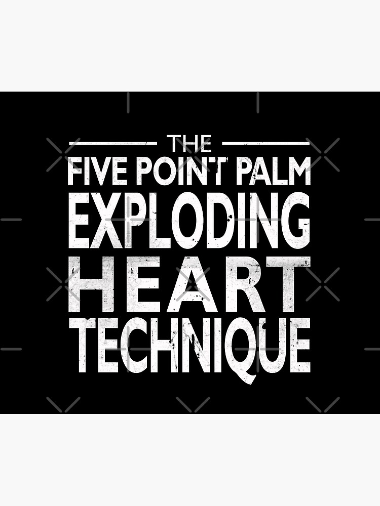 "Five Point Palm Exploding Heart Technique" Tapestry by rogue-design ...