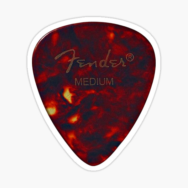 "Fender Pick " Sticker for Sale by CitiesonWalls | Redbubble