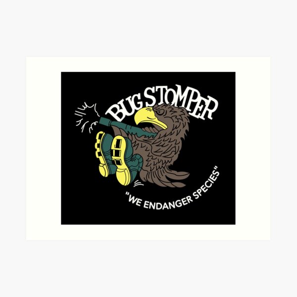 "Bug Stomper - Original Dark" Art Print by Purakushi | Redbubble