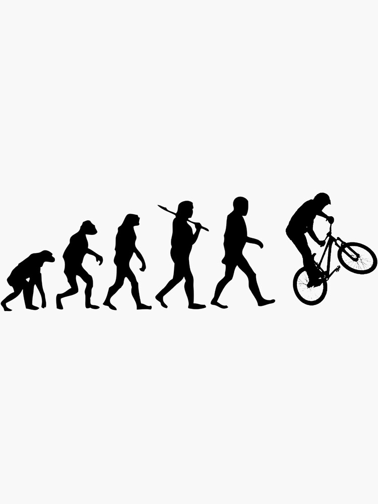 "evolution of man bmx" Sticker for Sale by rightproduct | Redbubble