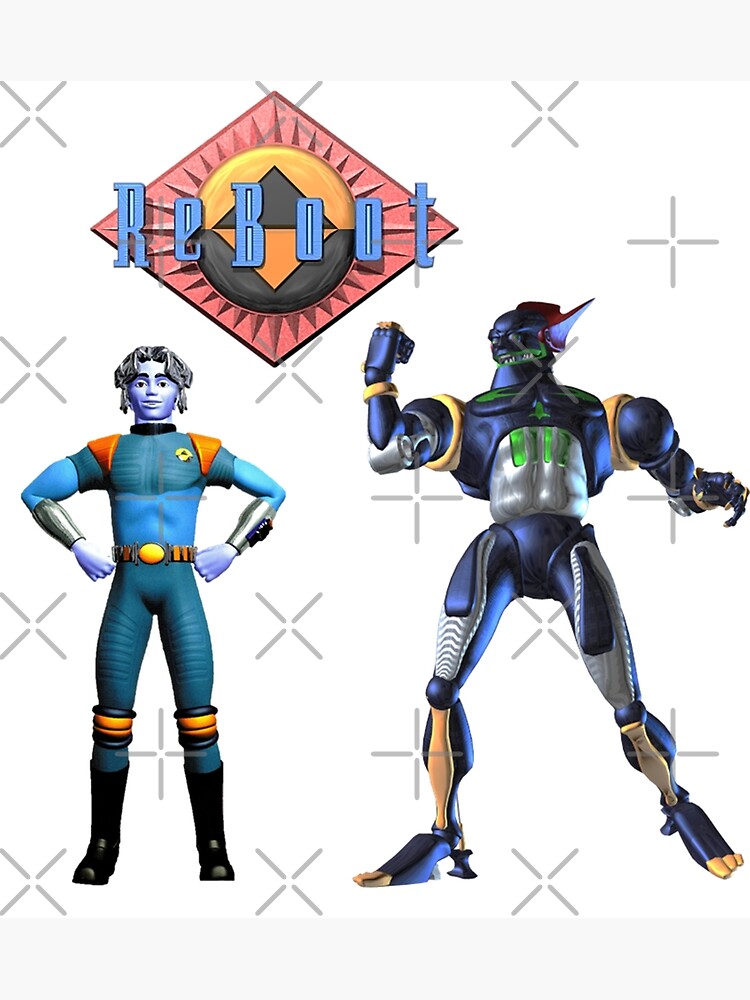 "ReBoot Logo with Bob and Megabyte" Poster for Sale by Majamestic ...