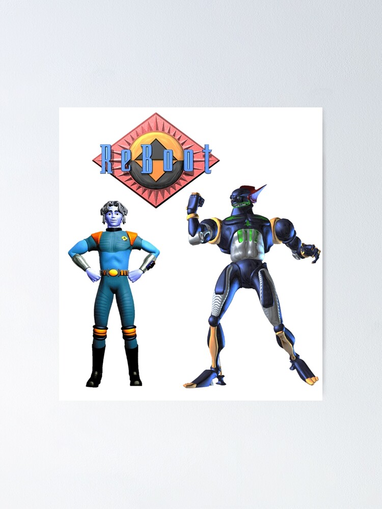 "ReBoot Logo with Bob and Megabyte" Poster for Sale by Majamestic ...