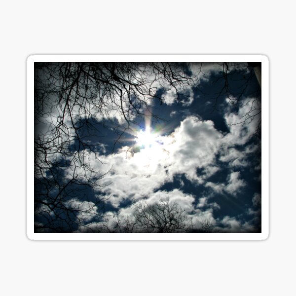 "Sun ray photography in the blue sky!" Sticker for Sale by Paulacatlady ...