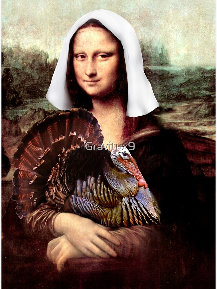 "Mona Lisa Thanksgiving Pilgrim" Canvas Print for Sale by Gravityx9 ...