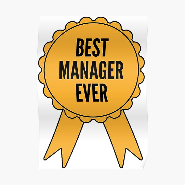 "Best Manager Ever Gold Medal Achievement" Poster for Sale by SVPOD ...