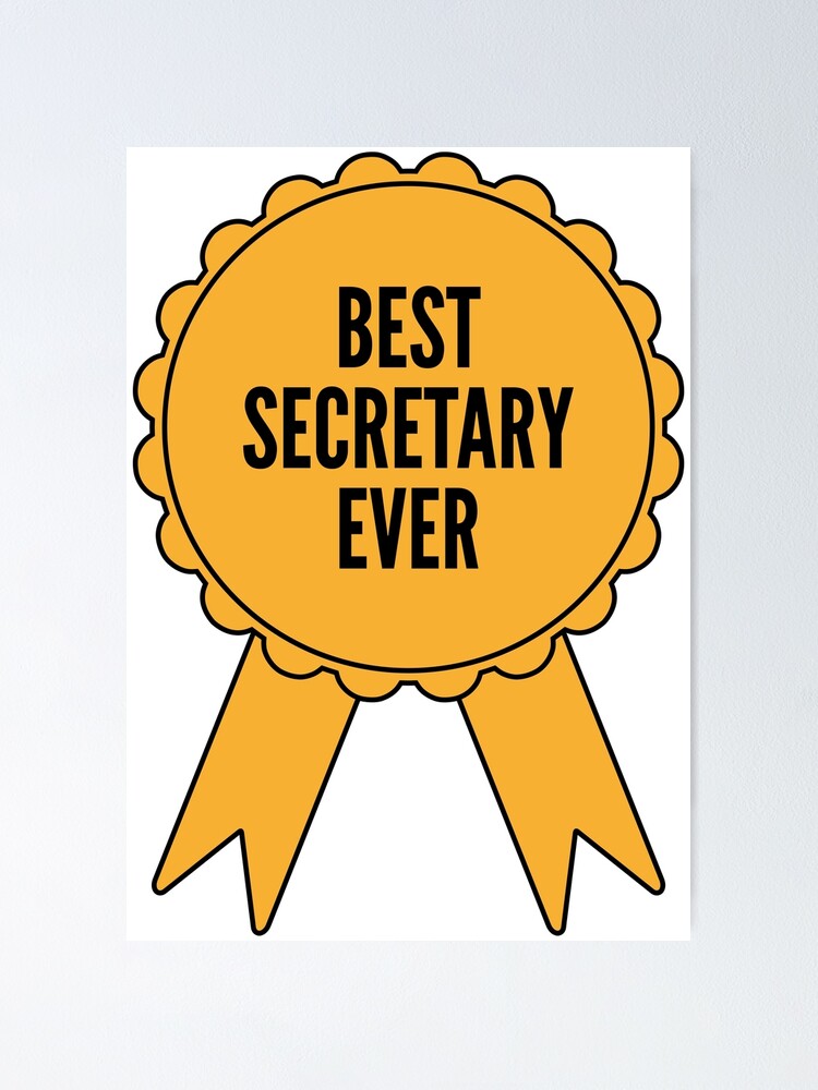 "Best Secretary Ever Gold Medal Achievement" Poster for Sale by SVPOD ...